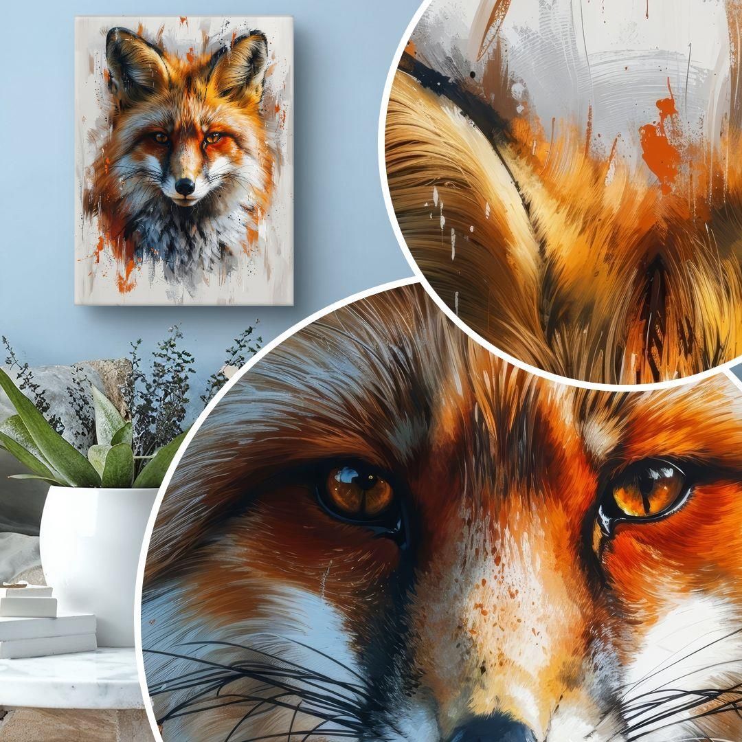 Mieszkomieszko Obraz Na Płótnie Dzikie Zwierzęta Lis Realistyczny Do ...