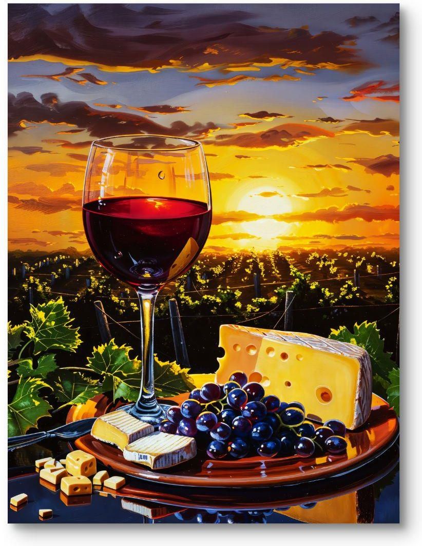 Mieszkomieszko Obraz Na Płótnie Martwa Natura Z Jedzeniem Wino Ser ...