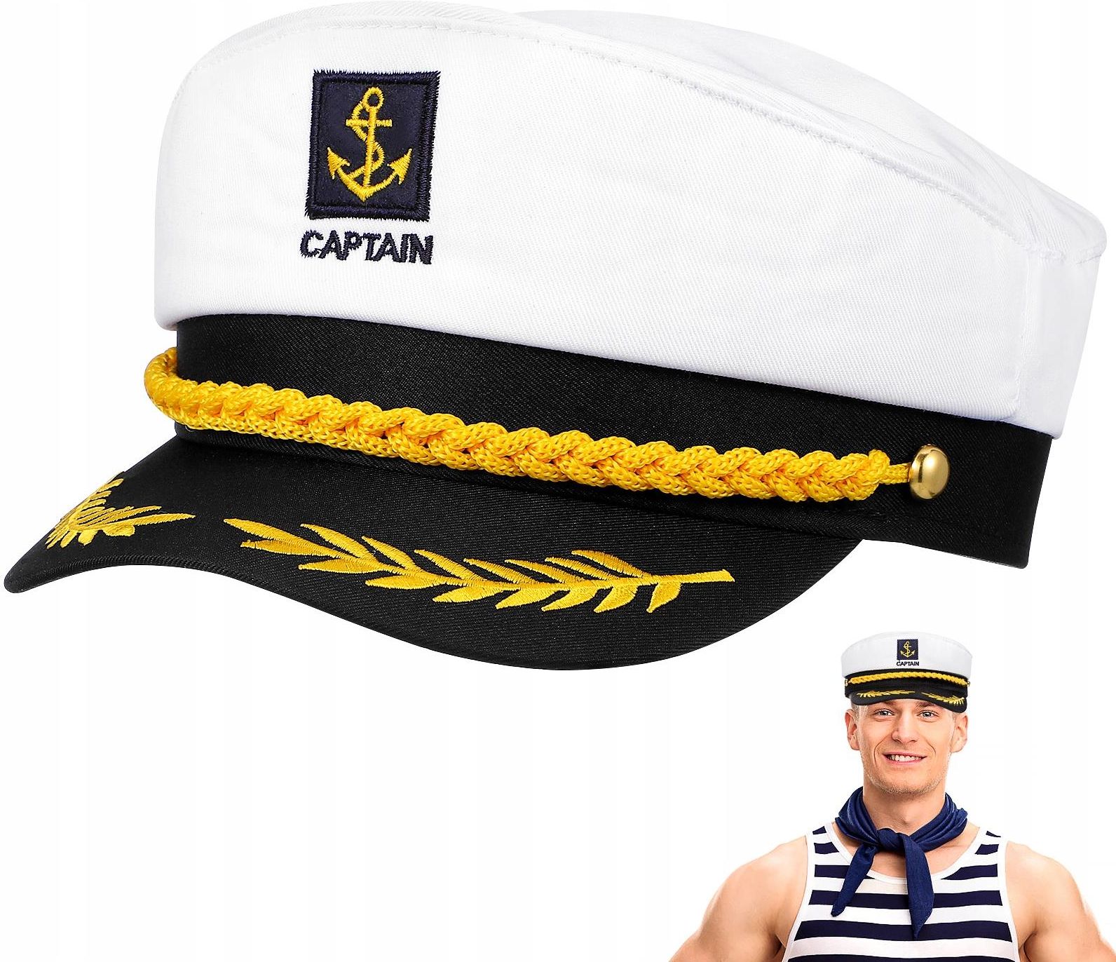 Dorosły Jacht Łódź Statek Żeglarz Kapitan Kostium Kapelusz Marynarka ...