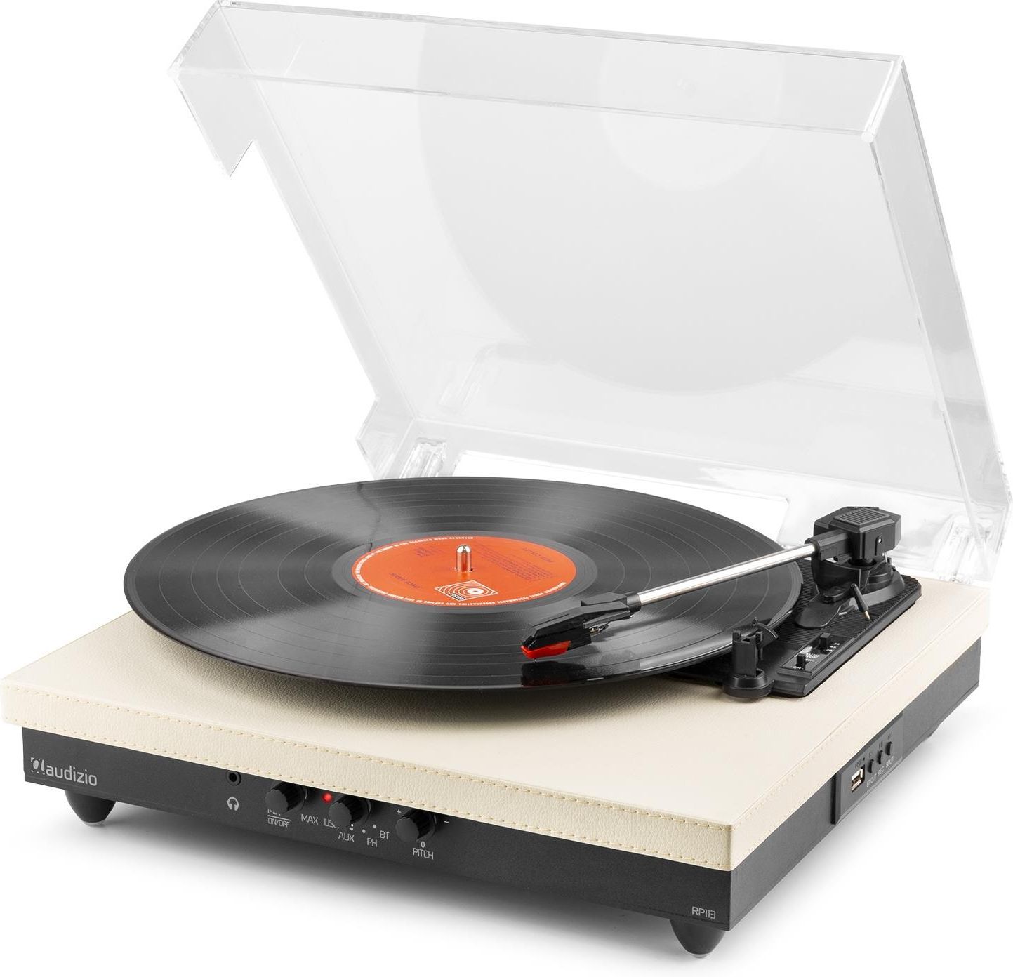 Gramofon Gramofon RP113C wejściem/wyjściem BT Audizio kremowy - Opinie ...