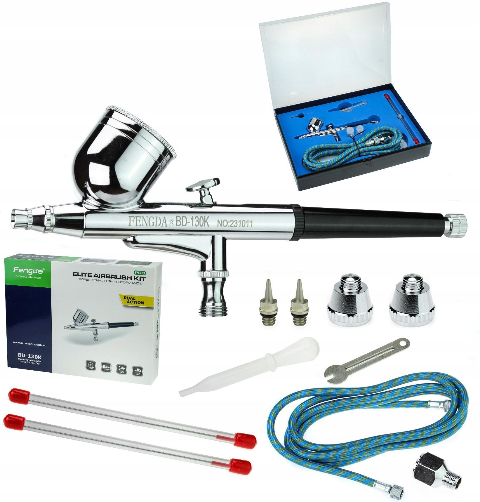 Zestaw Aerograf Fengda BD-130K Dysze 0,2 0,3 0,5mm - Ceny i opinie ...