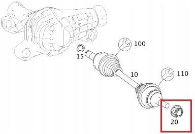 Mercedes Nakretka Polosi M24X1.5 A0019909154 - Opinie i ceny na Ceneo.pl