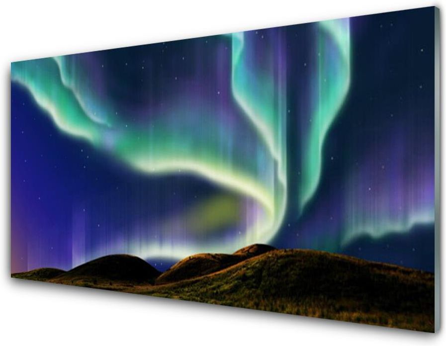 Tulup.Pl Obraz na Szkle Zorza Polarna Krajobraz 100x50 cm 2 zawieszki (OSHNN113043442) - Opinie ...