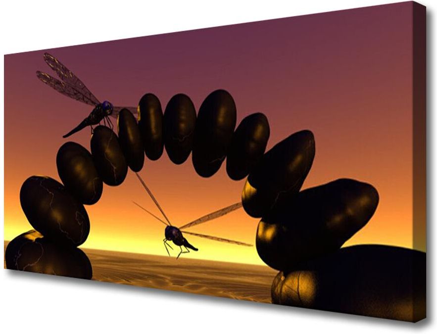 Tulup.Pl Obraz Canvas Ważki Owady Sztuka 125x50 cm (OCHNN56497678 ...