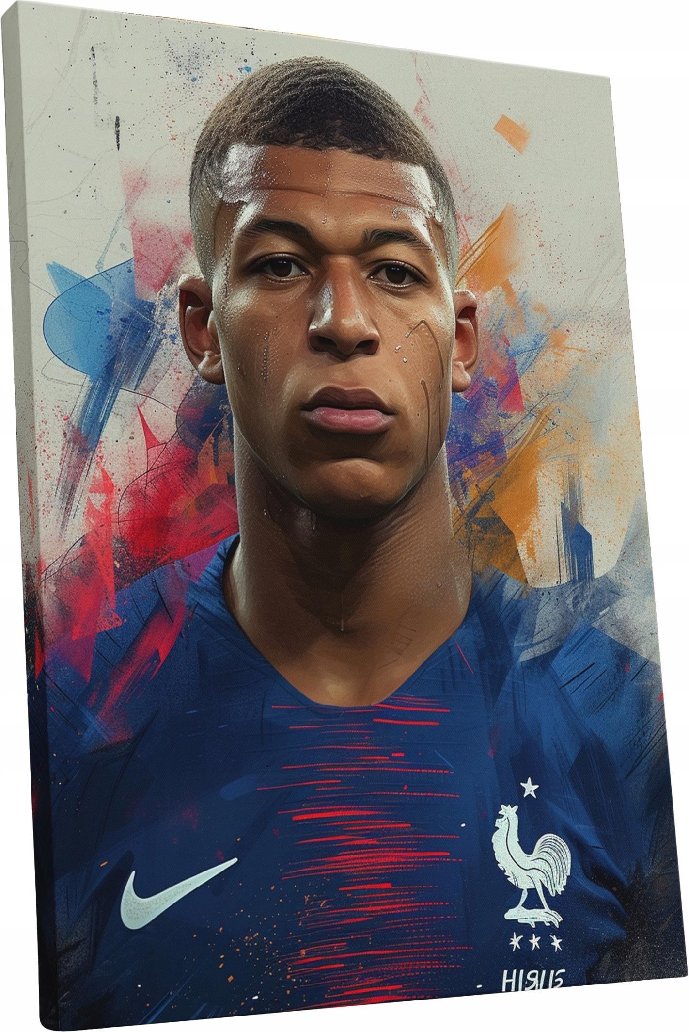 Kylian Mbappé W Nowoczesnym Stylu Modern Obraz Na Płótnie Portret Kylian Mbappé Do Domu Pokoju ...