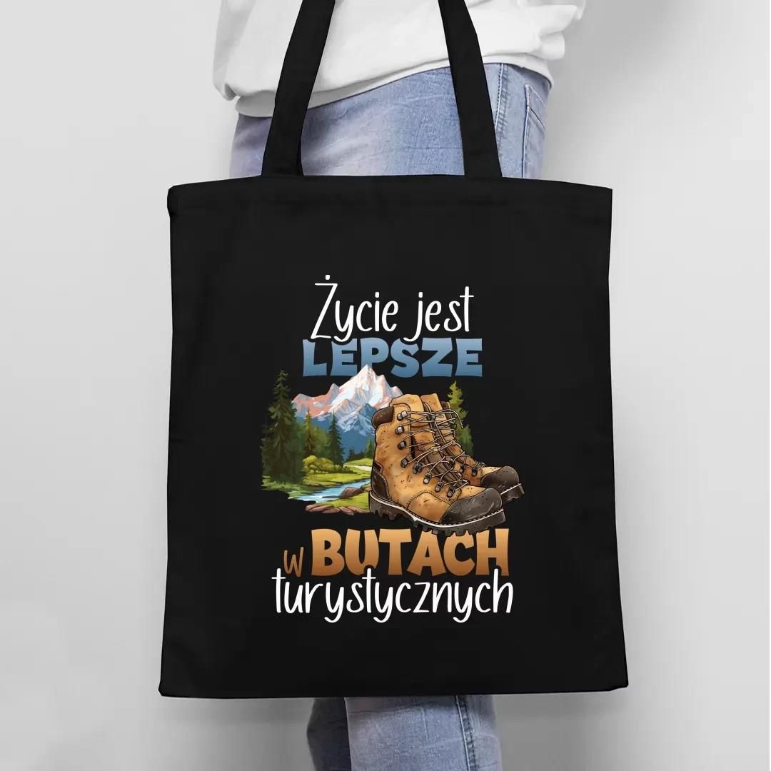 Życie jest lepsze w butach turystycznych - torba na prezent - Ceny i ...