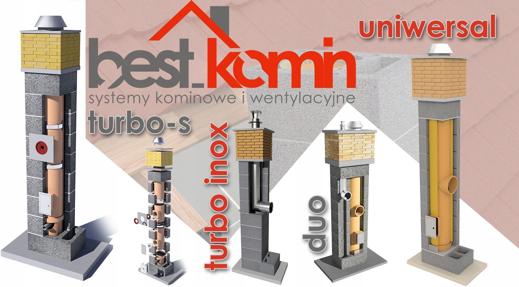 System kominkowy Bestkomin System Kominowy Ceramiczny 9M Kw2+W2 Fi 180 Bku Izolowany Ocieplony ...