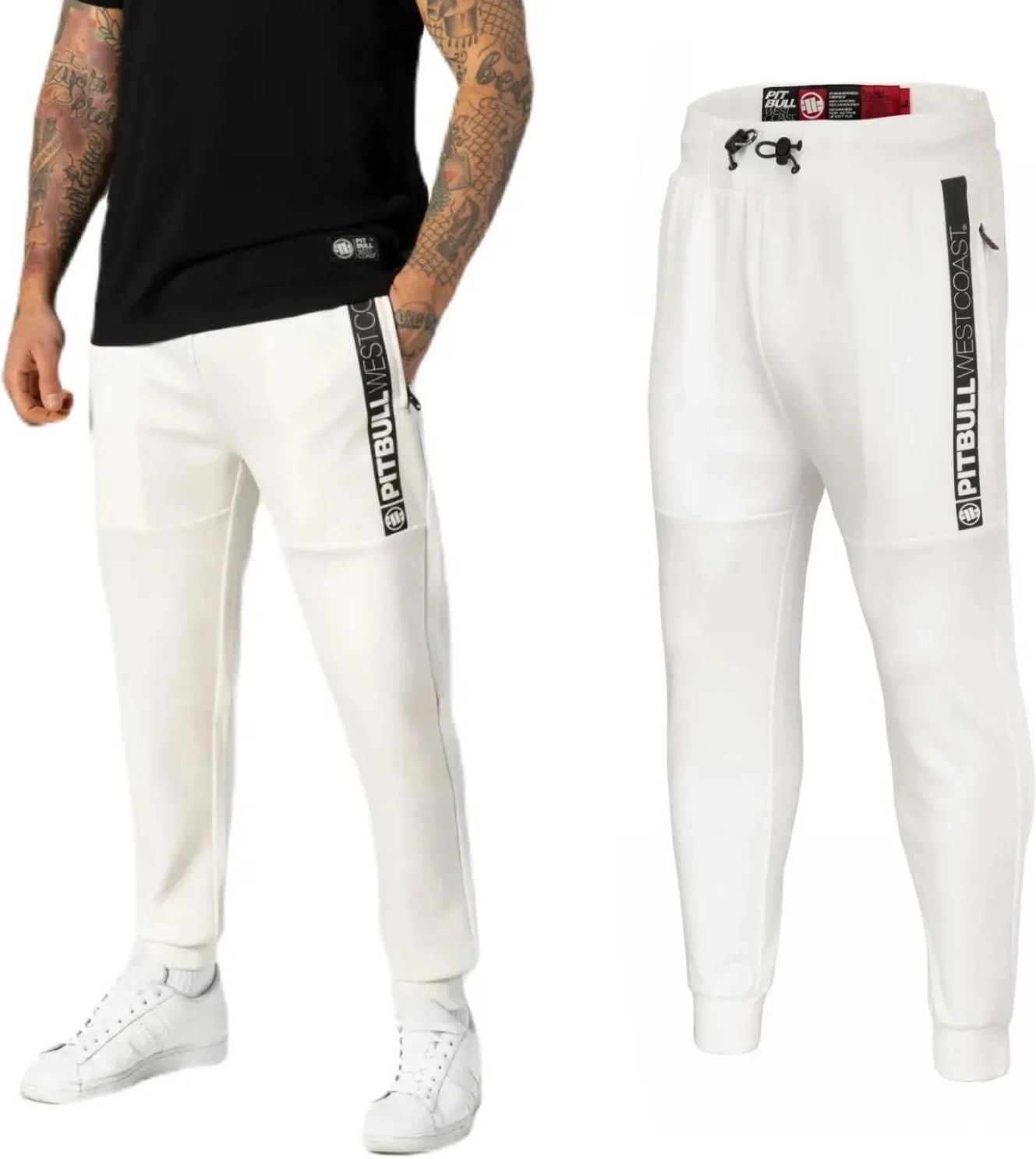 Spodnie dresowe Pit Bull 300 Interlock Saturn '24 - Off White XL - Ceny ...