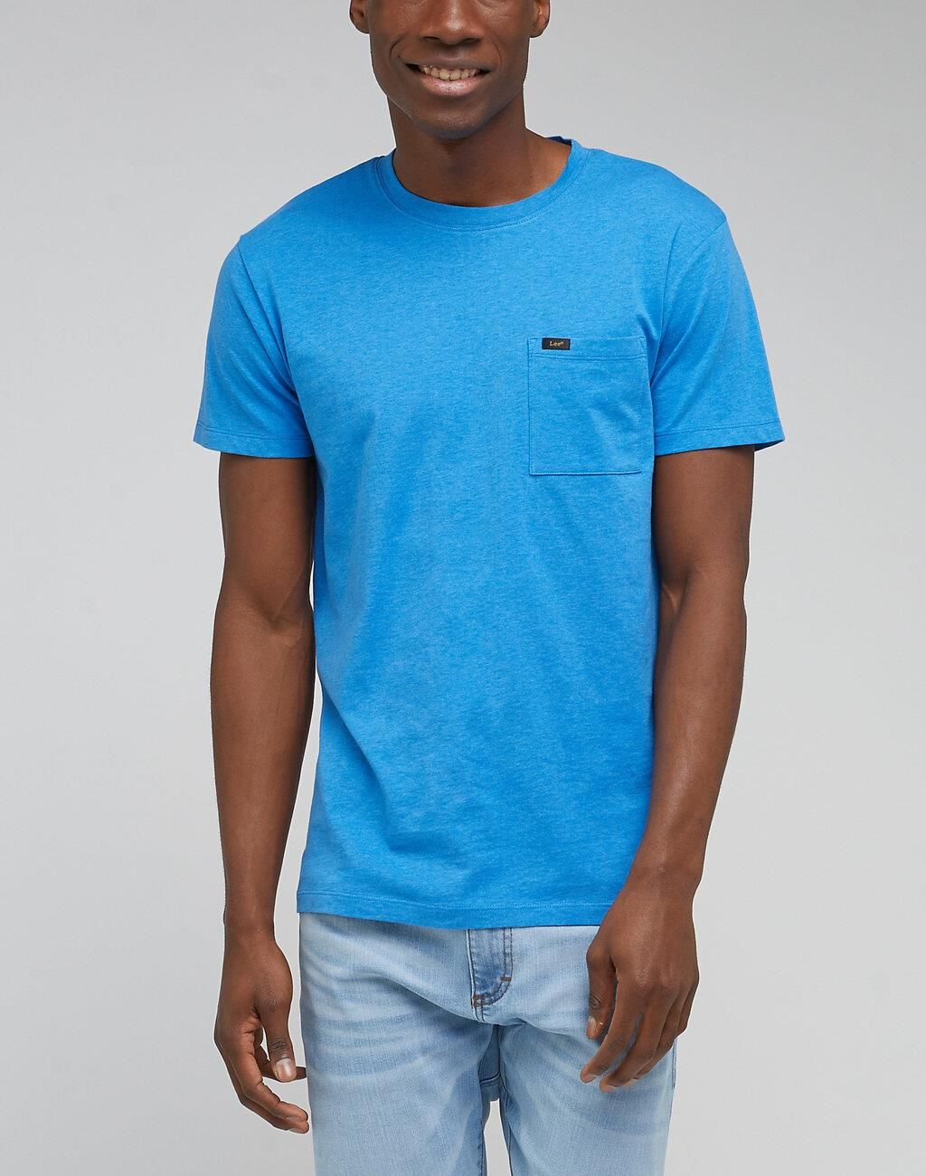 LEE ULTIMATE POCKET TEE MĘSKI T-SHIRT KOSZULKA LOGO LIGHT BLUE ...