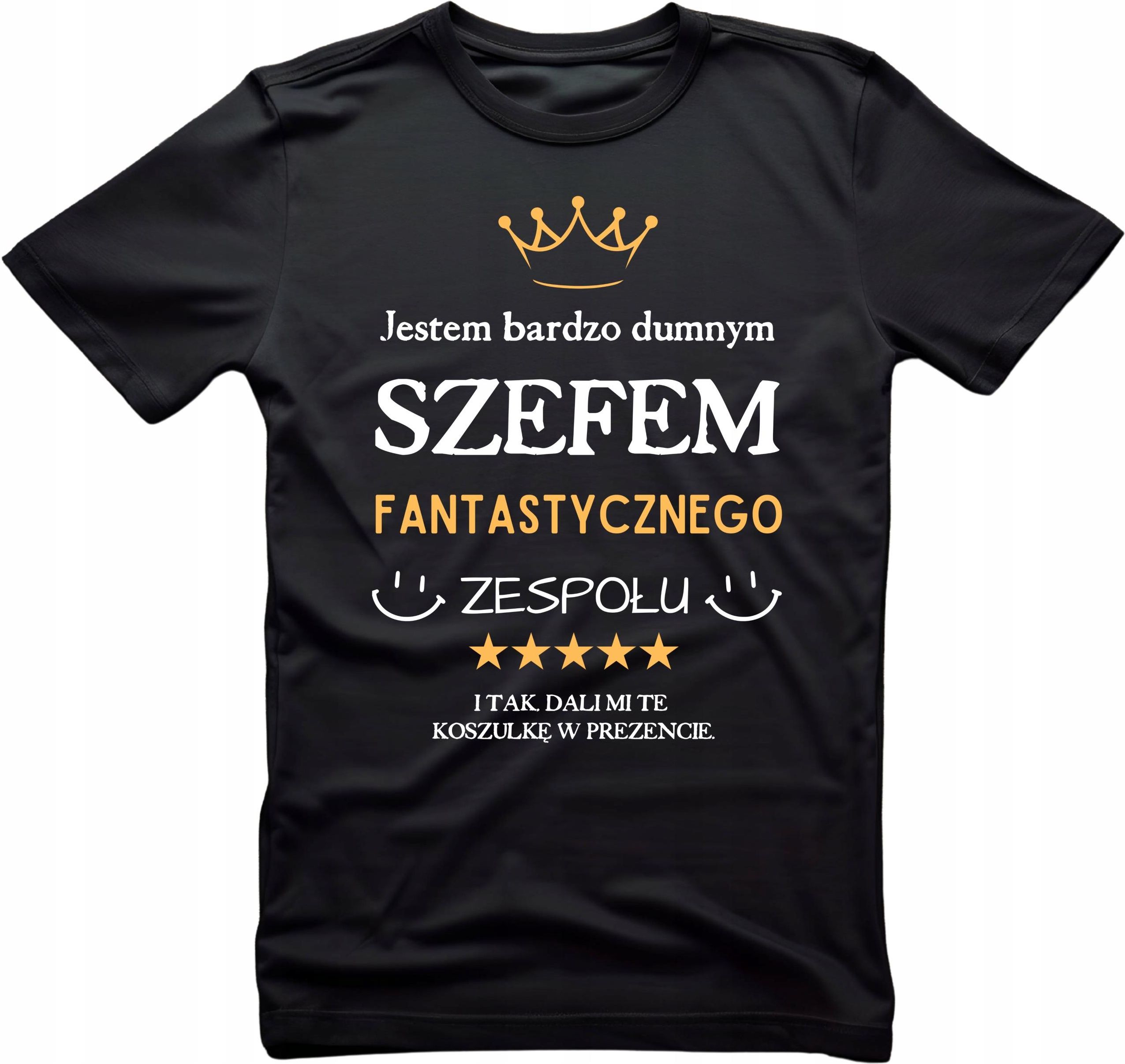 Koszulka Dla Szefa Ze Śmiesznym Nadrukiem Napisem Zdjęciem Urodziny 50 ...