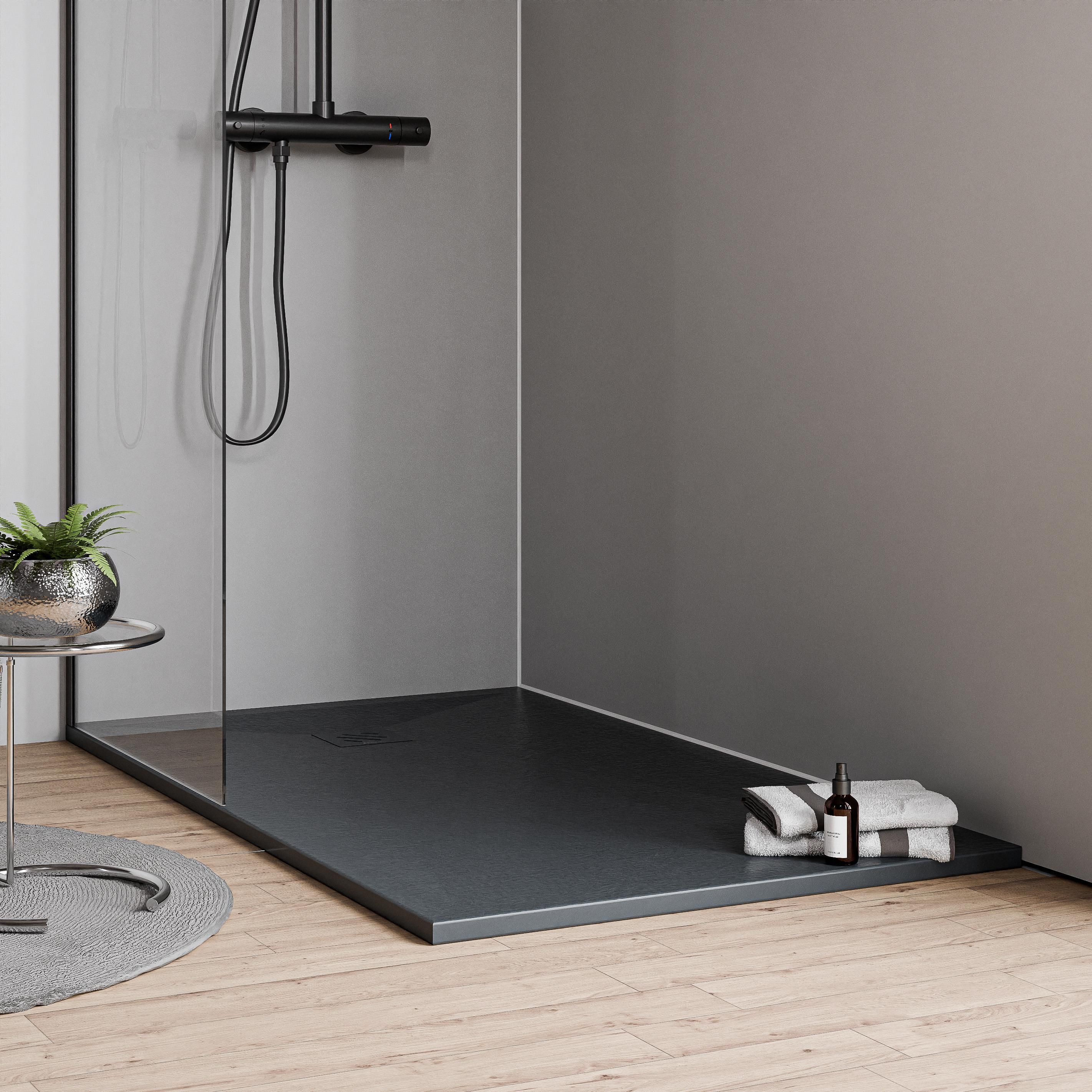 Brodzik Brodzik prysznicowy Bernstein VIREO Antracyt Mat 90x100cm ...
