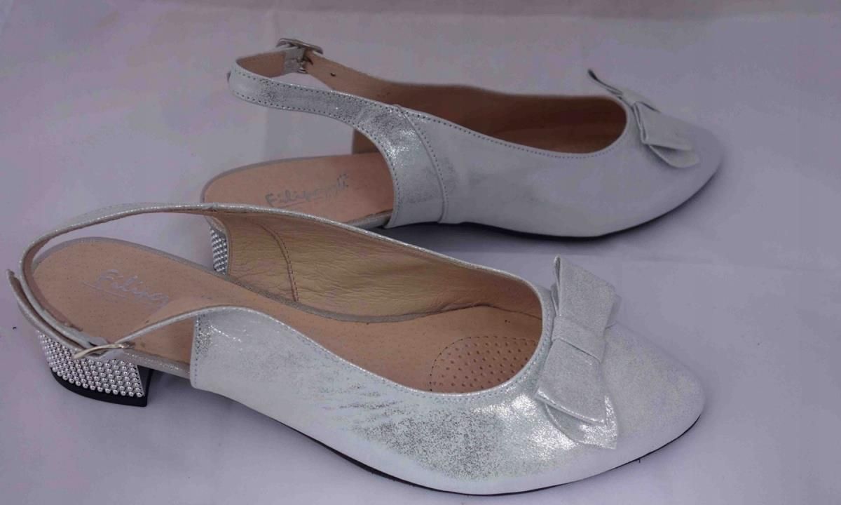 Skorzane sandałki Szersze srebro Sliczne 42 - Ceny i opinie - Ceneo.pl