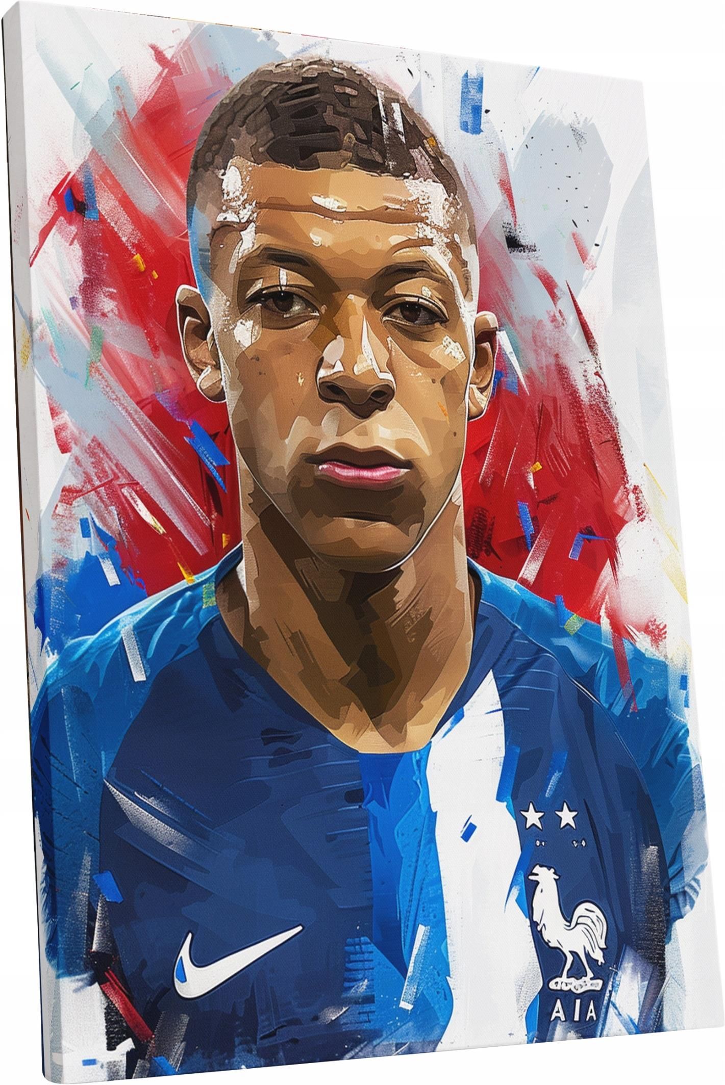 Kylian Mbappé W Nowoczesnym Stylu Modern Obraz na płótnie Portret Kylian Mbappé do domu pokoju ...