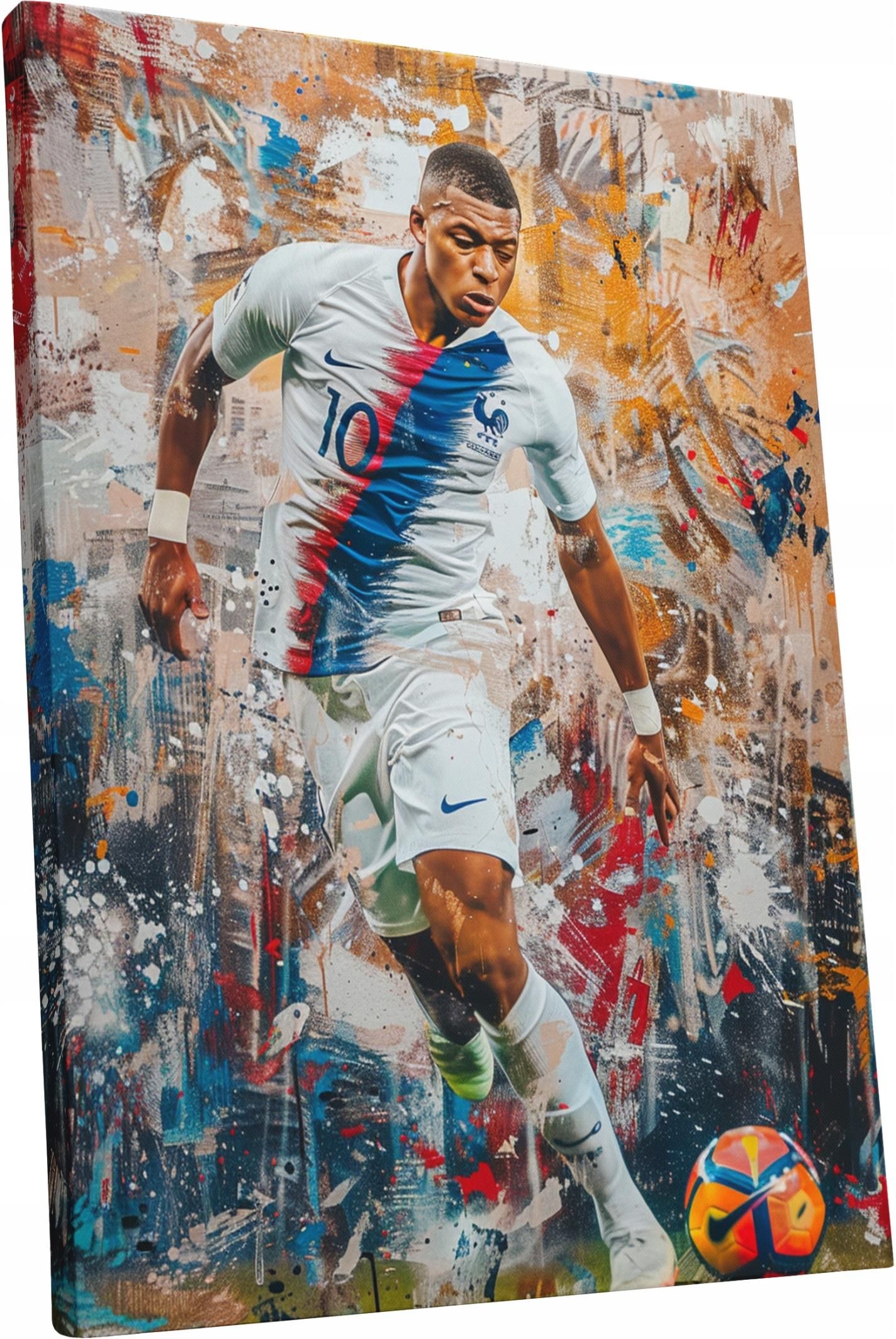 Kylian Mbappé W Nowoczesnym Stylu Modern Obraz na płótnie Portret Kylian Mbappé do domu pokoju ...