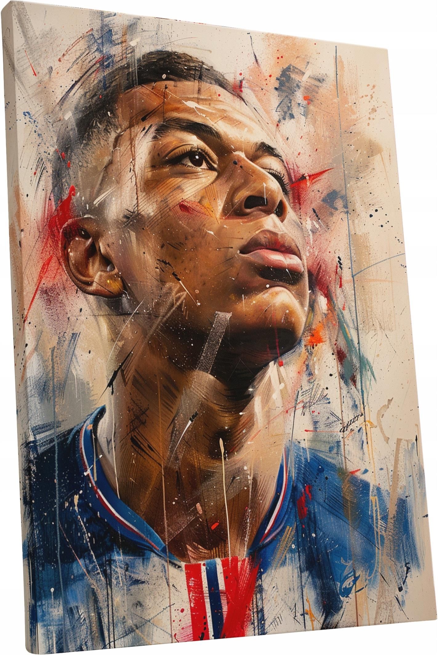 Kylian Mbappé W Nowoczesnym Stylu Modern Obraz na płótnie Portret Kylian Mbappé do domu pokoju ...