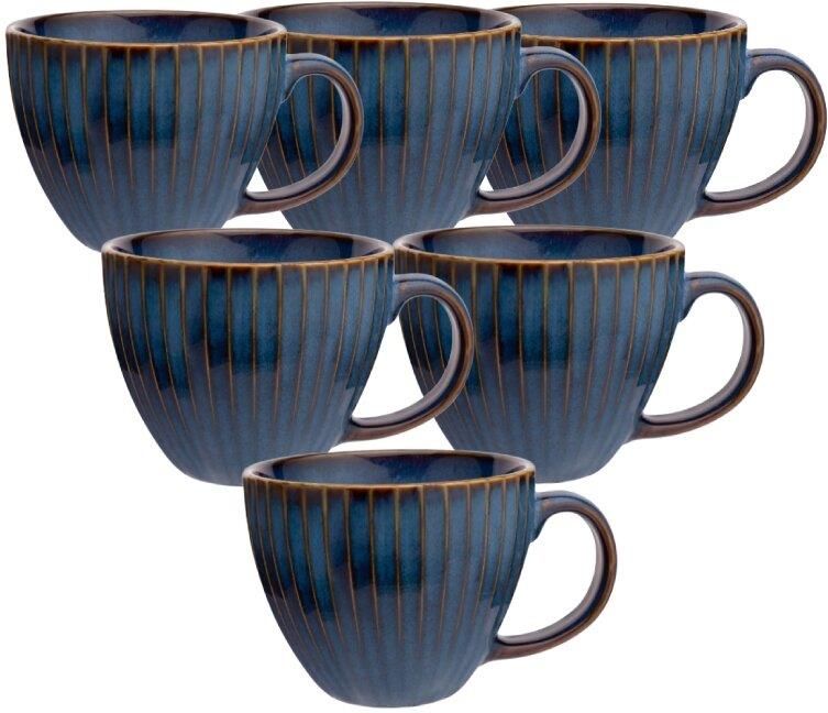 Altom Zestaw Filiżanek Design Reactive Stripes 450Ml 6Szt. Granatowe ...