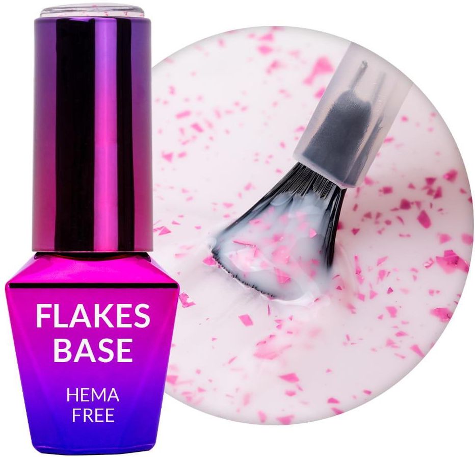 Molly Lac Mollylac Mleczna Baza Kauczukowa Z Różowo Metalicznymi Płatkami Flakes Rubber Base ...