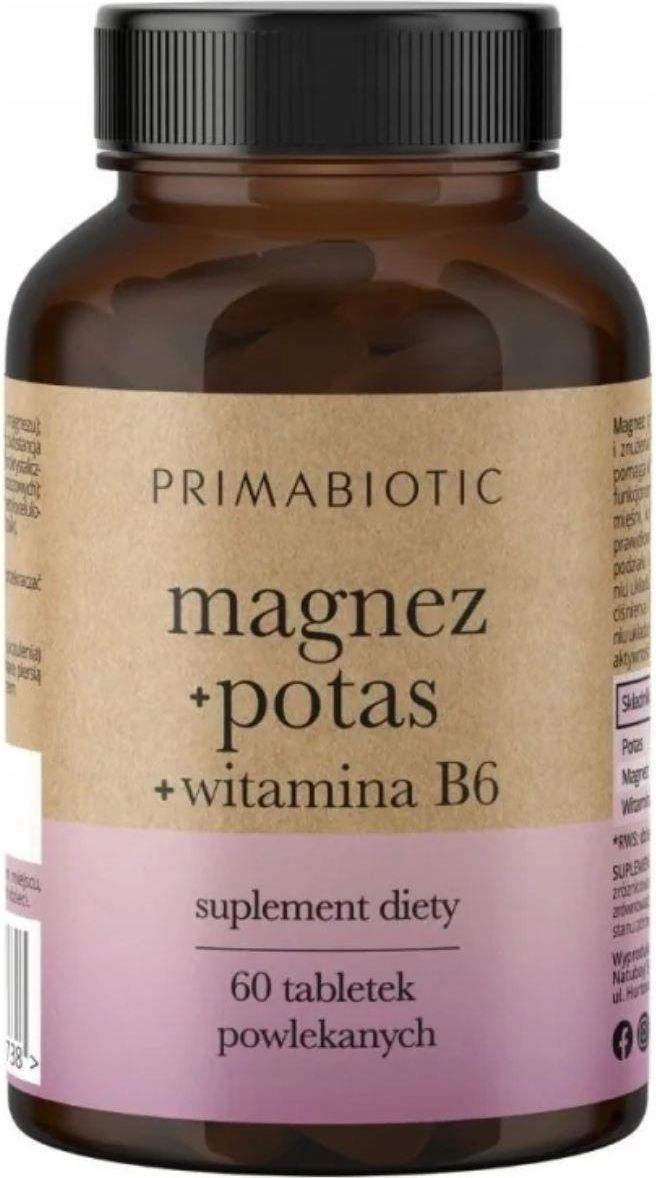Primabiotic Magnez + Potas Witamina B6 60kaps. - Opinie i ceny na Ceneo.pl