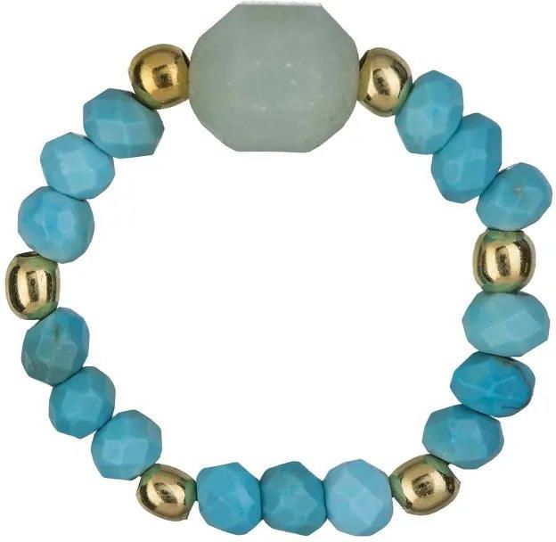 Taliz Turkus, Amazonit Srebrny Pozłacany Pierścionek Na Spokój ...