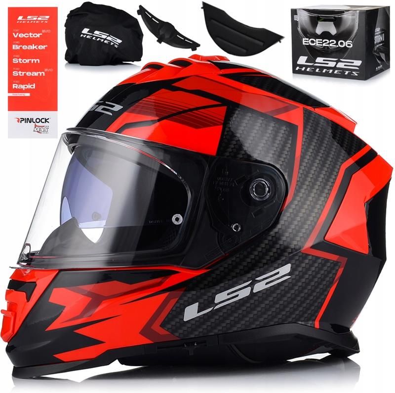 Kask motocyklowy Ls2 Ff800 Storm Ii Tracker Pinlock Blenda Ecer 22.06 ...