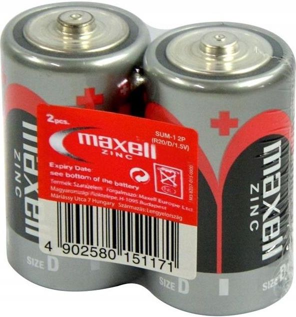 Maxell LR20 1.5V 2szt baterie cynkowe R20 D 2x - Ceny i opinie na Ceneo.pl
