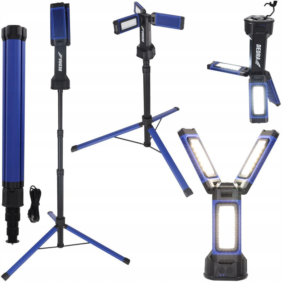 Lampa warsztatowa Dedra Lampa Led Składana Wielofunkcyjna 4500Lm Statyw Dwie Barwy L1069 ...