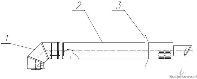 Spiroflex zestaw przyłączeniowy w szacht kominowy 80/125 JUnkers z odskraplaczem SX-TD60 ...