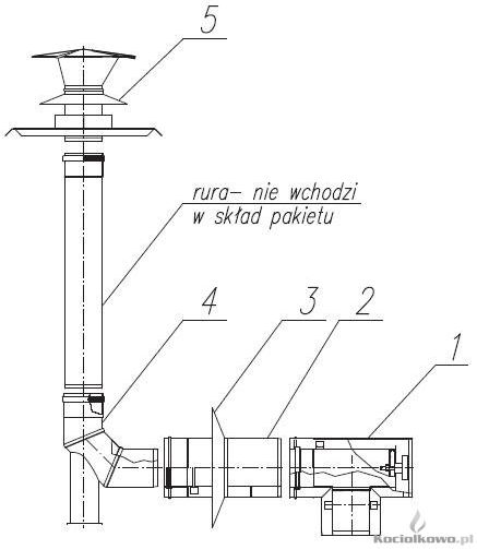 Spiroflex zestaw przyłączeniowy w szacht kominowy 80/125 JUnkers z odskraplaczem SX-TD80 ...