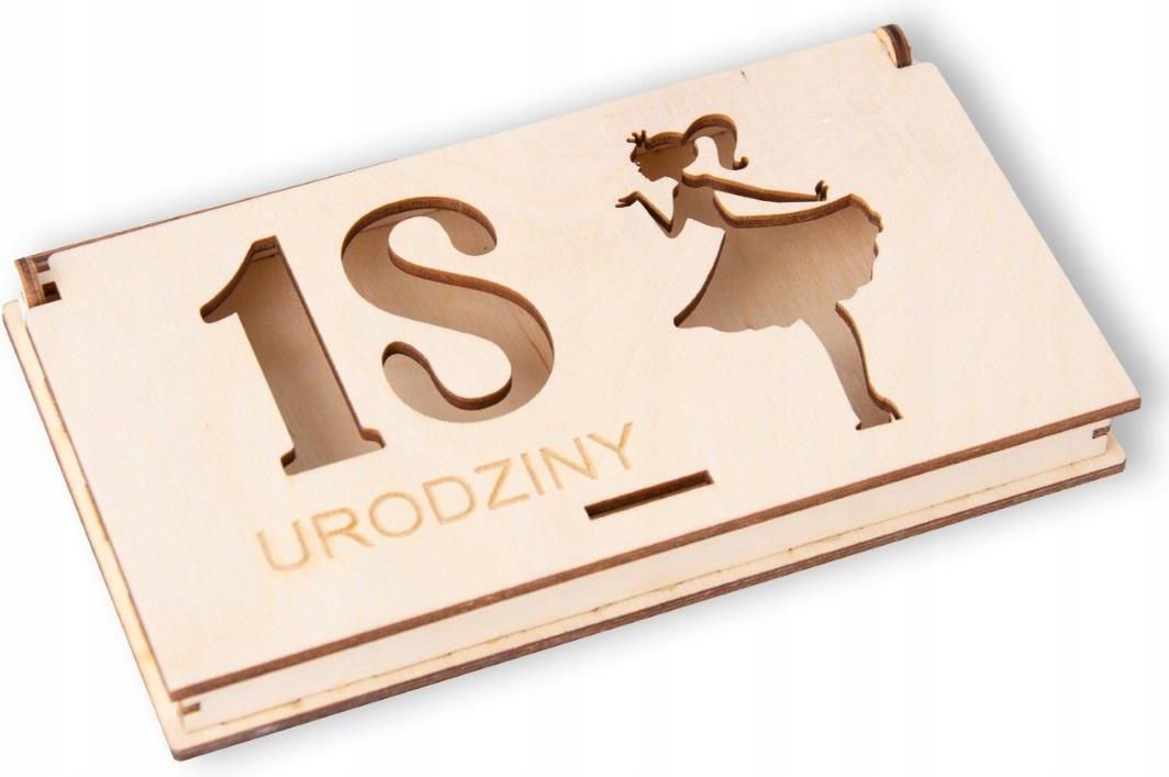 PUDEŁKO na pieniądze na OSIEMNASTE urodziny Drewniana koperta na pieniądze - Ceny i opinie ...