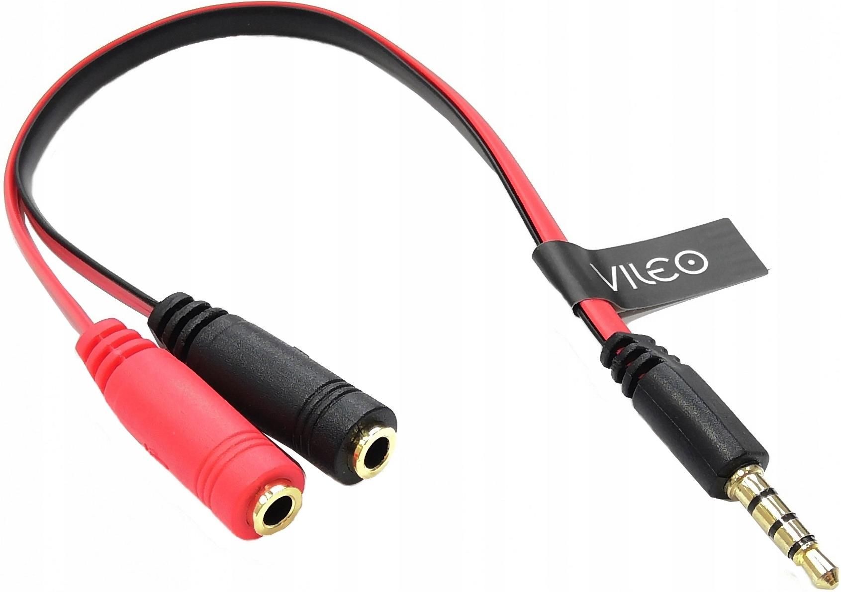 Kabel Adapter 2 x Jack 3,5 mm Jack 4 Pin Audio - Ceny i opinie - Ceneo.pl