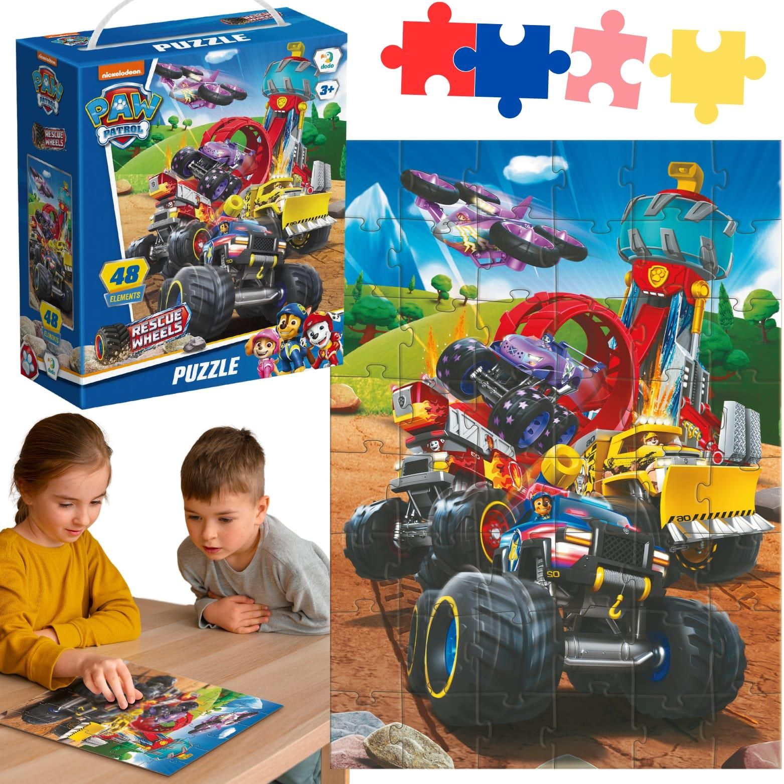 Dodo Puzzle Psi Patrol Pojazdy 48 Elementów Układanka Zestaw Dla Dzieci ...