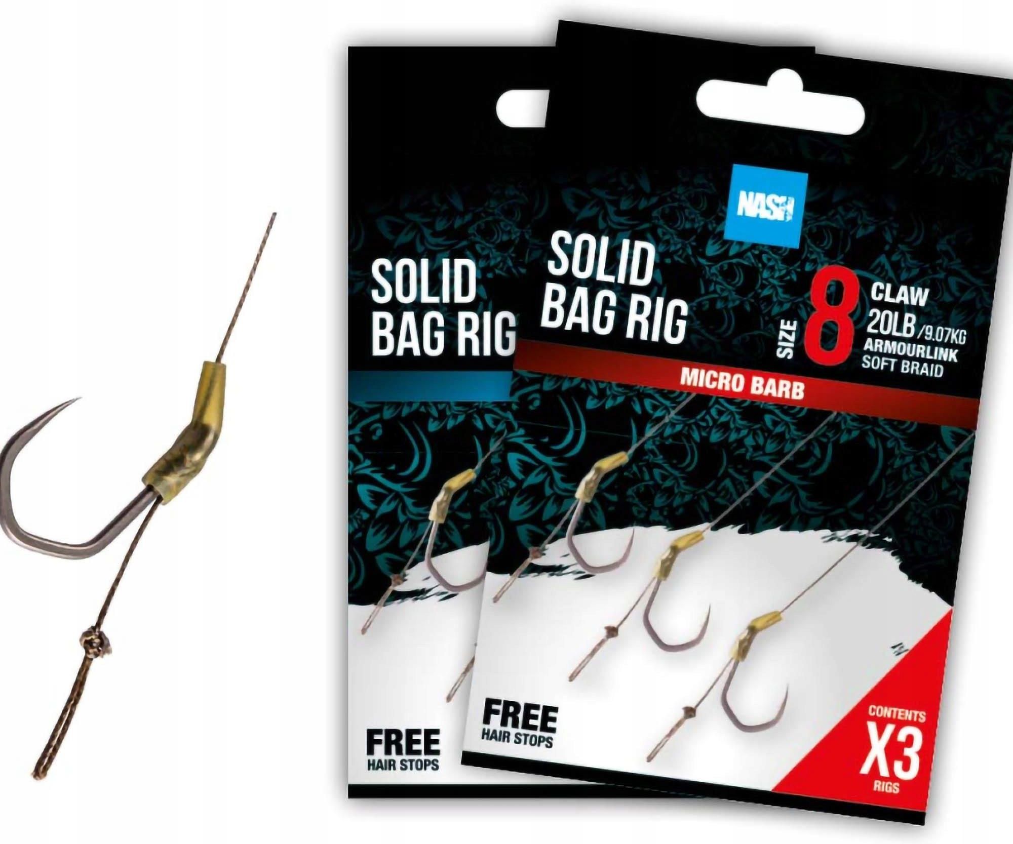 Nash Przypony Karpiowe Wytrzymałe Solid Bag Rig Barbless R. 6 - Ceny i opinie - Ceneo.pl