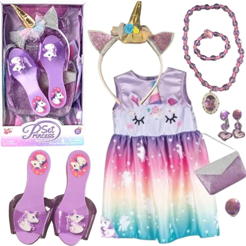 Norimpex Przebranie Strój Jednorożca Dla Dziewczyn Dzieci Zestaw ...