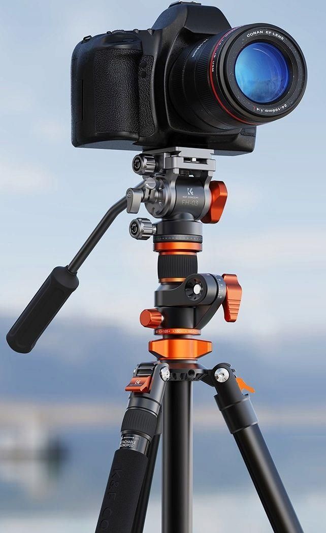 Statyw Statyw Fotograficzny Monopod Video 240cm + Głowica Olejowa FH-03 ...