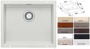 Zlewozmywak Blanco Subline 500-U Biały Z Korkiem Automatycznym (513408 ...