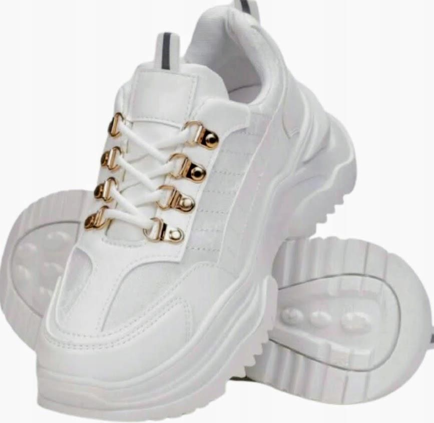 SNEAKERSY buty damskie wysokie platforma skóra modne 38 HIT - Ceny i ...