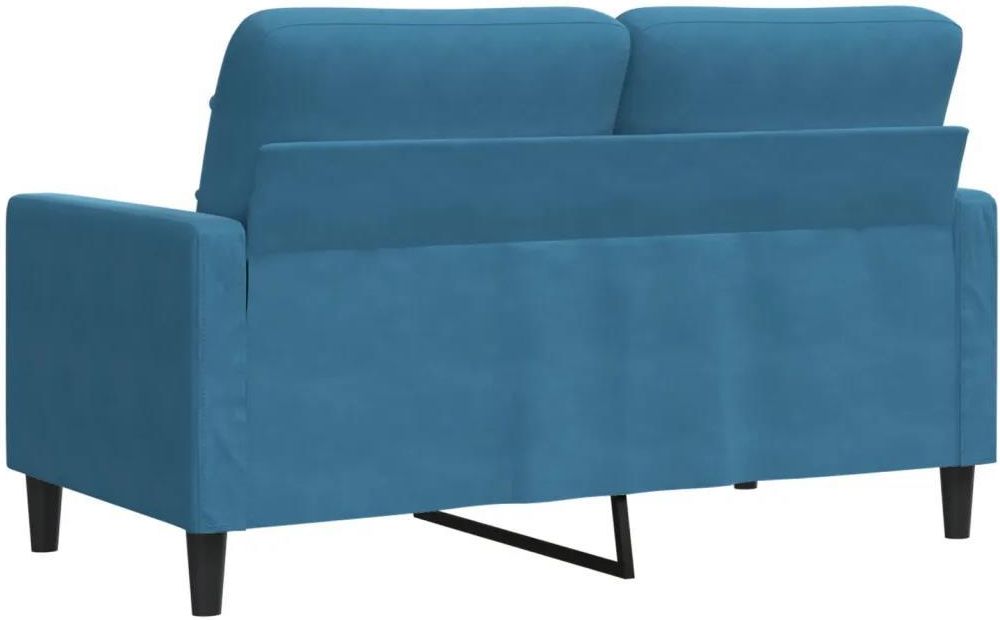 VidaXL Sofa 2 osobowa niebieski 120 cm tapicerowana aksamitem (4007623 ...