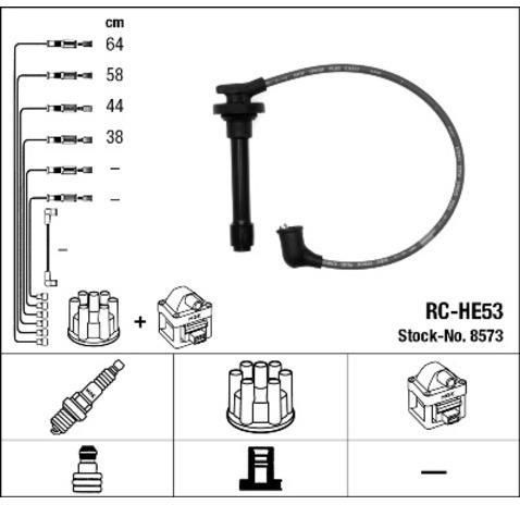 NGK zestaw przewodów zapłonowych RC-HE53 (8573) - Opinie i ceny na Ceneo.pl