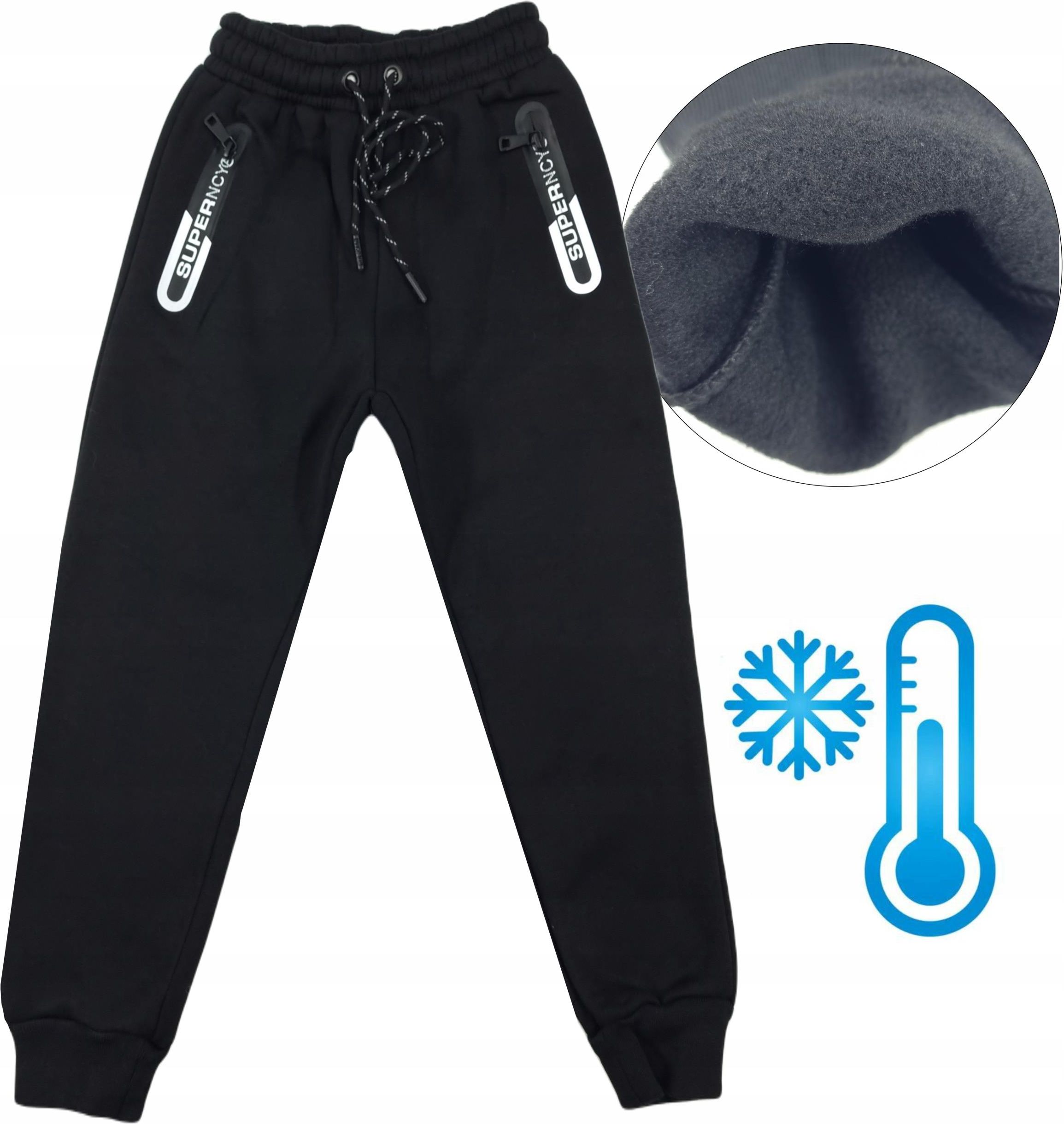 Spodnie dresowe ocieplane Grube chłopięce Dresy ciepłe 140/146 - Ceny i ...