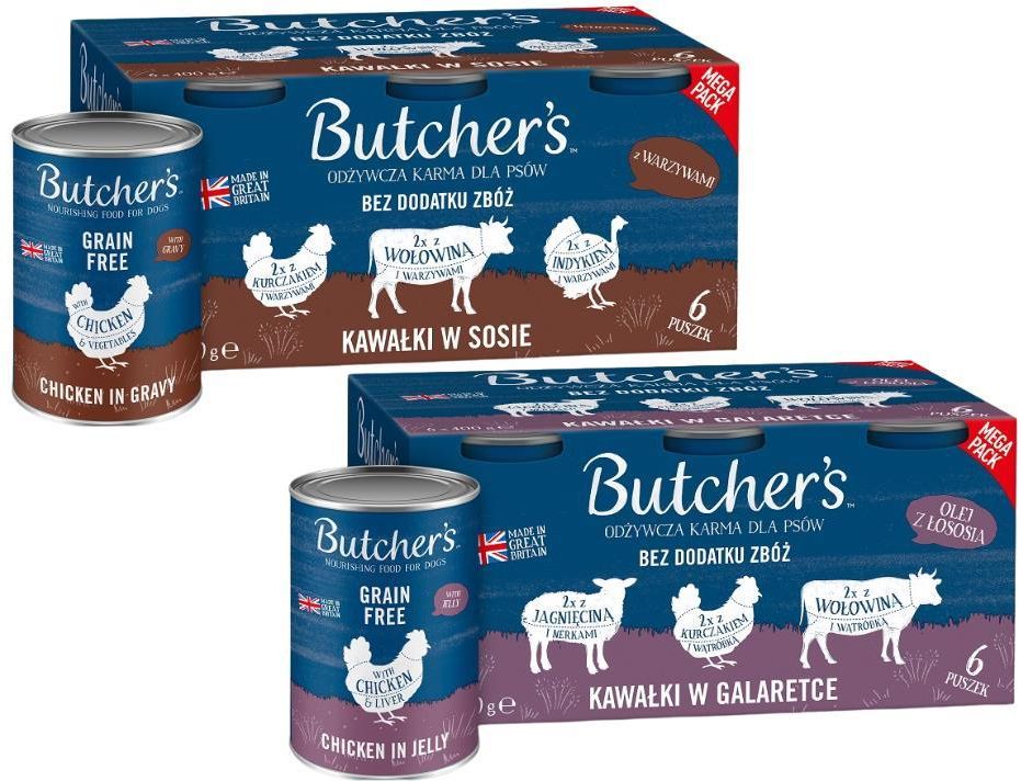 Karma Butcher'S Original Recipe Mix smaków 12x400 g - Ceny i opinie ...