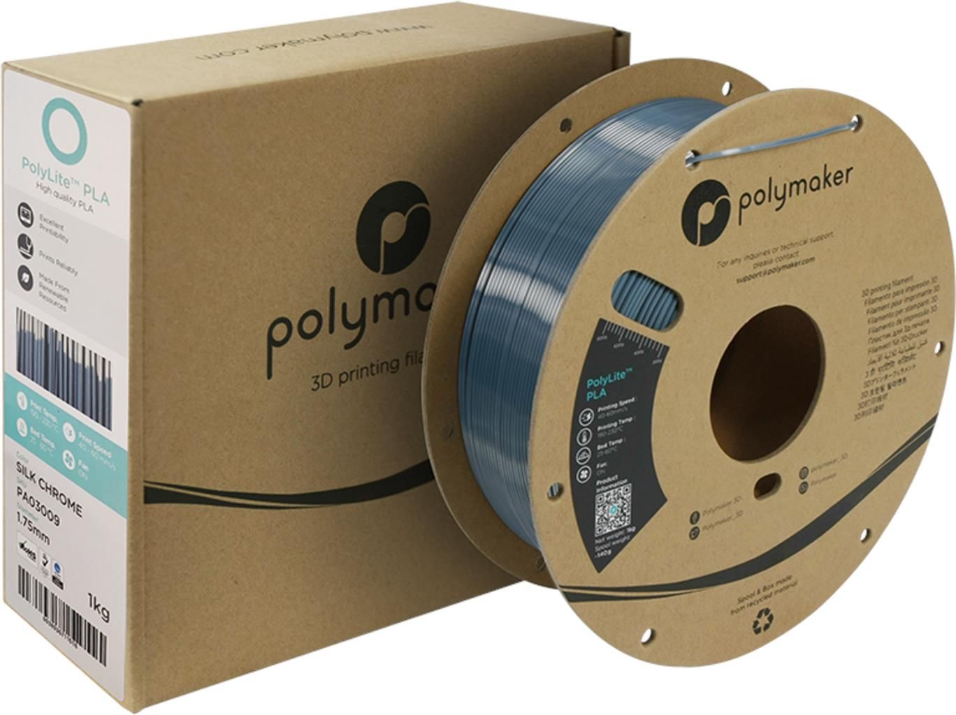 Filament Polymaker Polylite Silk Pla Chrome 1,75mm 1kg Pa03009 - Opinie ...