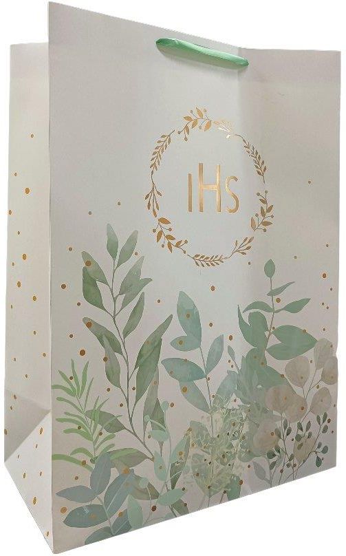 Empik Torba Prezentowa Na Komunię Rozmiar Xxl Rośliny I Złoty Napis Ihs - Ceny i opinie - Ceneo.pl