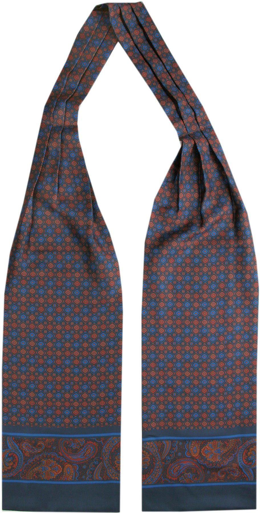 Elegancki Fular Męski - His Story - Groszki, Pomarańcz i Niebieski ...