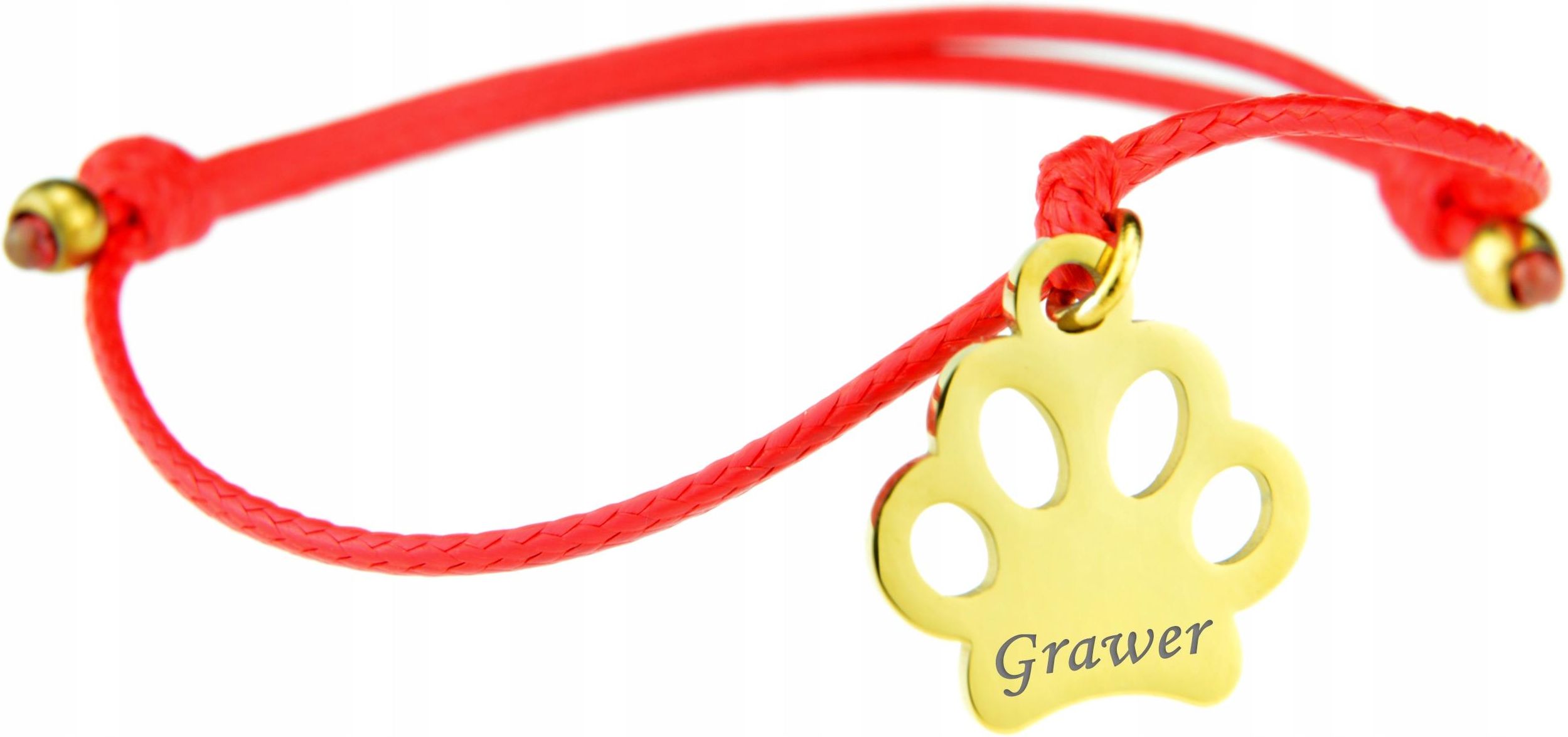 Bransoletka złota stal dla miłośniczek zwierząt łapka psa kota z ...