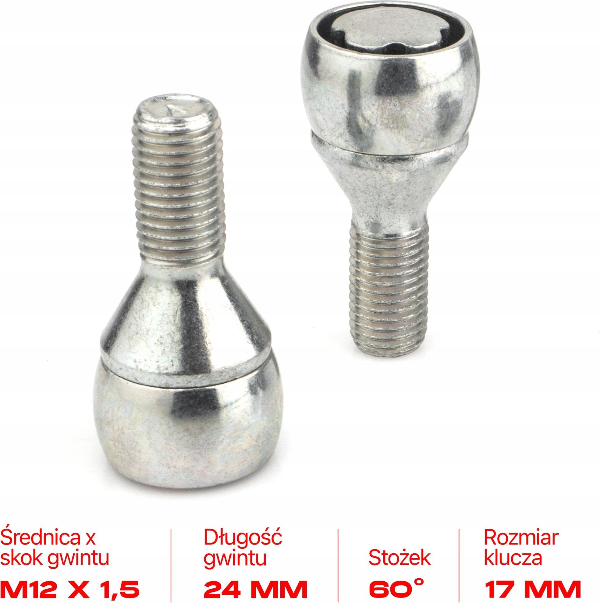 Farad Śruby Antykradzieżowe Saab M12x1,5x24 - Opinie i ceny na Ceneo.pl