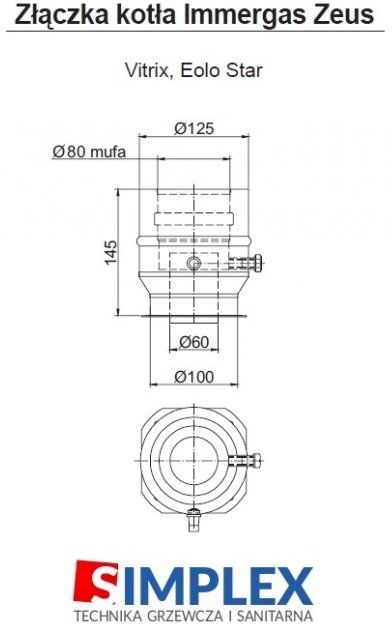 System kominkowy Jeremias adapter Immergas 60/100 złączka do kotła (TWIN1820701080125) - Opinie ...