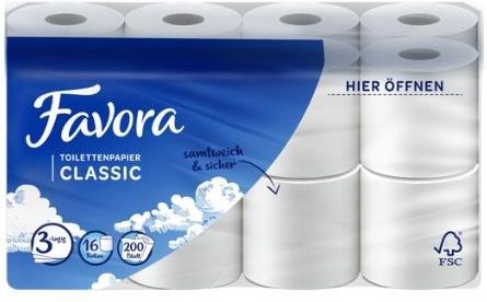 Favora Classic Papier Toaletowy 16 Rolek - Opinie i ceny na Ceneo.pl