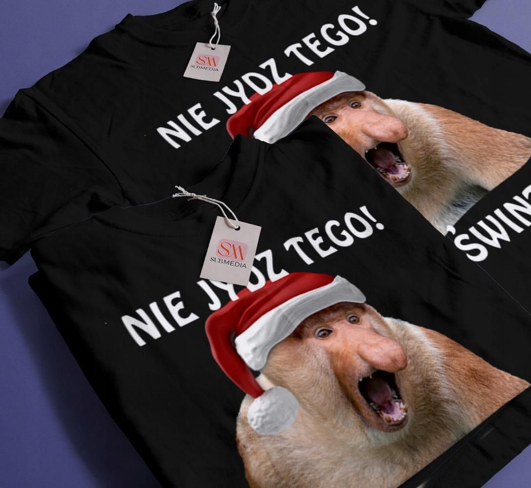 Koszulka Świąteczna z Nosaczem memy mem Śmieszna Nosacz Janusz Mikołaja ...