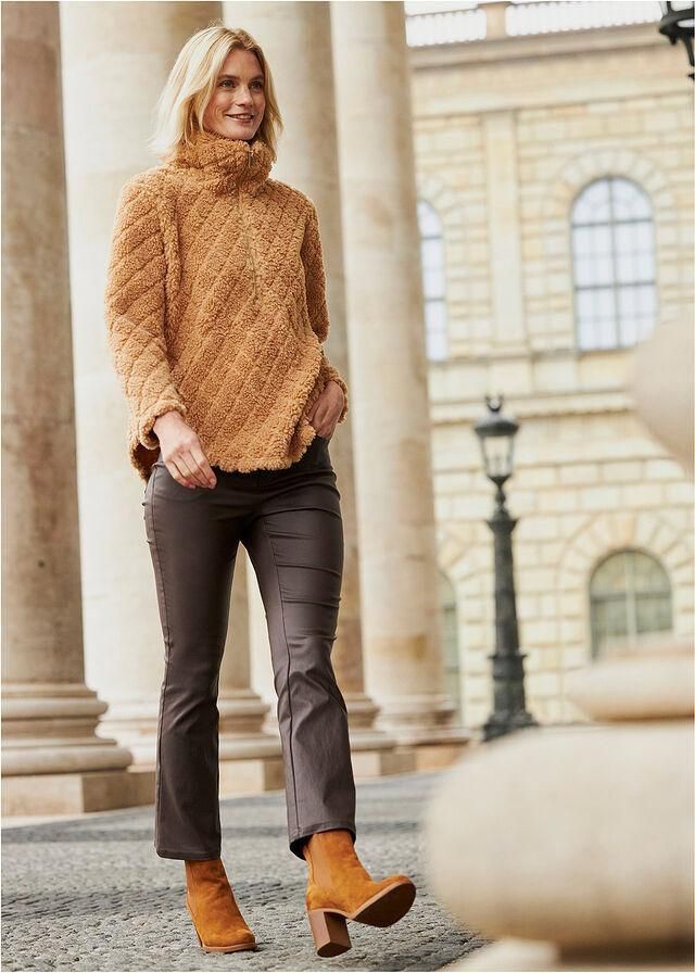 Skórzane Spodnie Dzwony Plus Size 50 Brązowe, Komfort & Styl - Ceny i ...