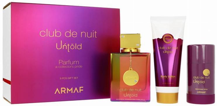Armaf Zestaw Club De Nuit Untold Edp 105ml + Deostick 75g Body Lotion ...